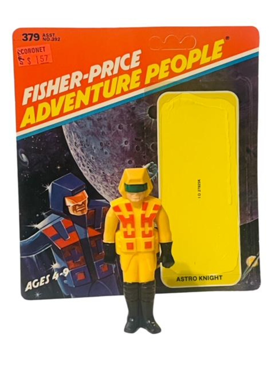 Astro Knight Adventure People Fisher Price Vtg Figure Toy 1978 Yellow W ...