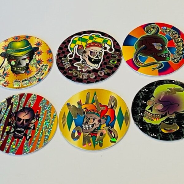 Skull skeleton pogs - Etsy.de