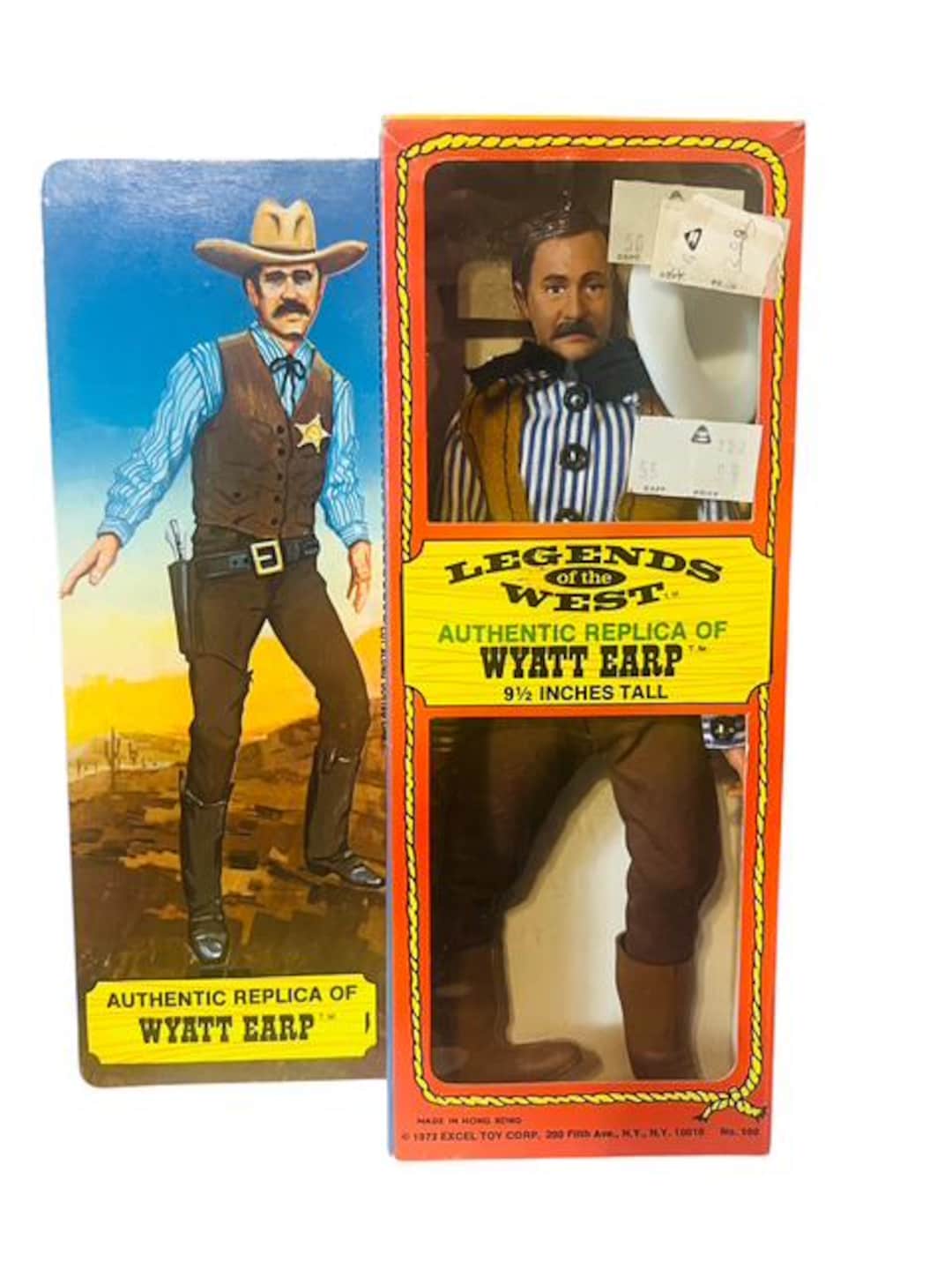 Wyatt Earp Empire Vtg Figure 1973 Legends West Cowboy Excel Box Toy 9.5 ...