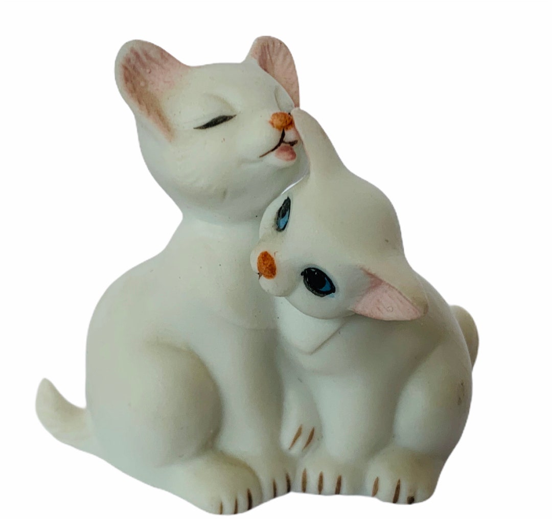 FIGURINE CHATON CHATON vintage vtg art sculpture kitty à collectionner ...