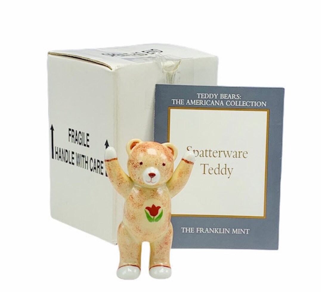 FRANKLIN MINT TEDDY Bear the Americana Collection Figurine Sculpture ...