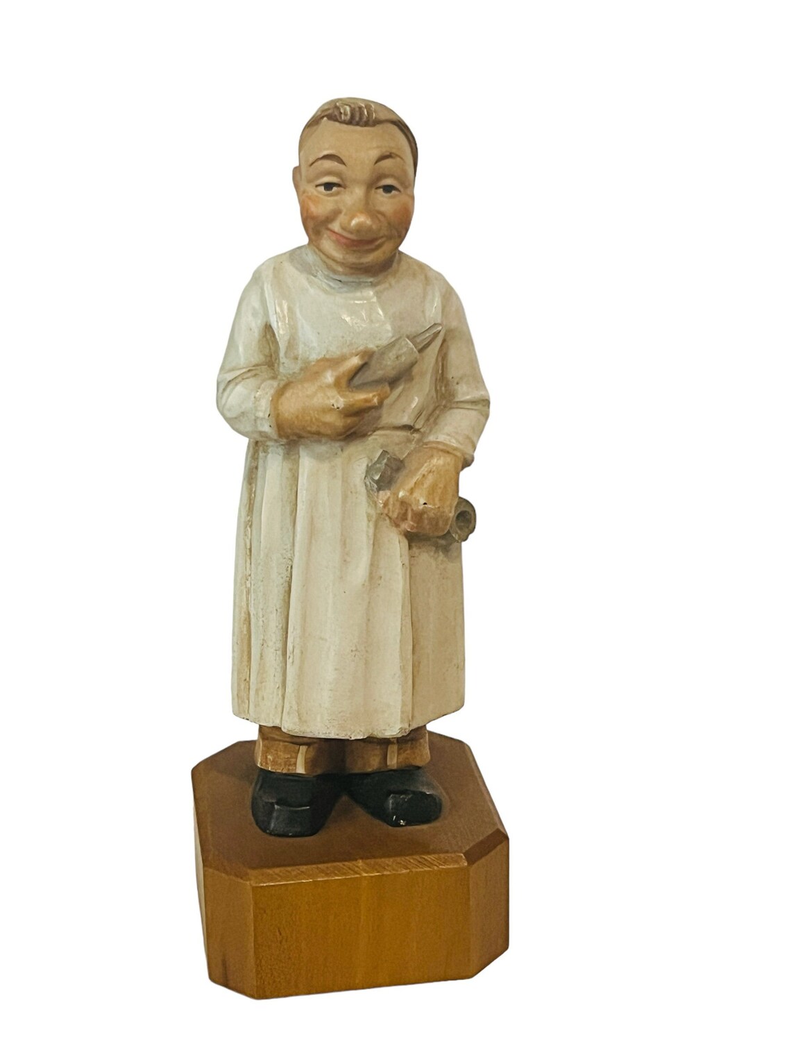 Wood Carved Figurine Dentist Doctor Tooth Gift Zaharzt Antique Toriart ...