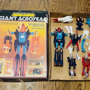 Giant Acroyear Micronauts Action Figure Vtg Robot 1977 Mego Set Box ...