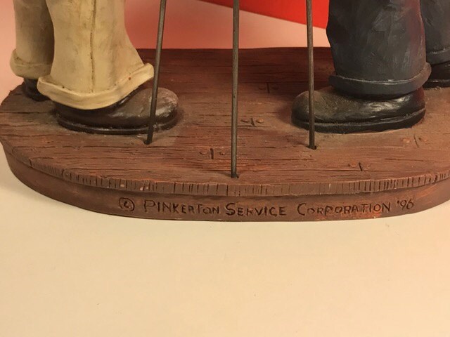 VINTAGE PINKERTON FIGURINE Annual Police Security Services Statue ...