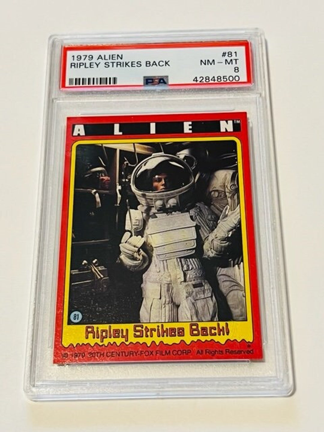 Alien Trading Card Ripley 1979 Fox 20th Sigourney Weaver PSA 8 Mint ...