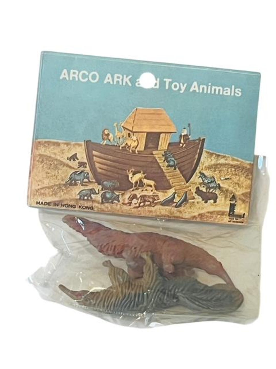 Arco Noahs Ark Toy Animals Plastic Figures SEALED Bag 1970s Anteater ...