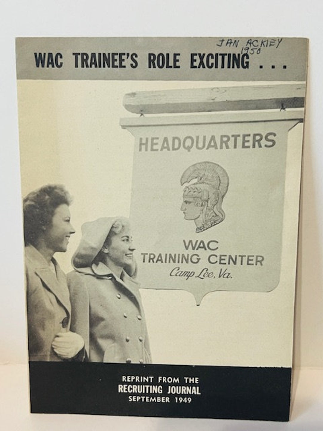 WW2 Recruiting Journal Pamphlet Home Front Ephemera WWII Women Camp Lee ...