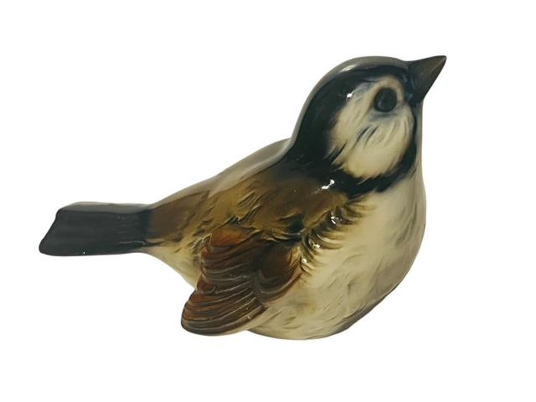 Bird Figurine Vtg Sculpture Goebel Hummel Western Germany W Chickadee ...