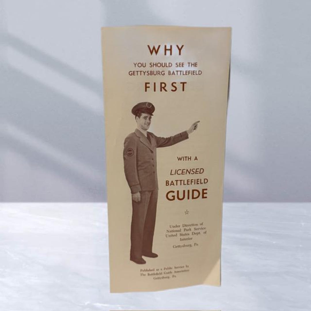 Vintage Gettysburg Travel Guide Brochure Ephemera Map Civil War ...