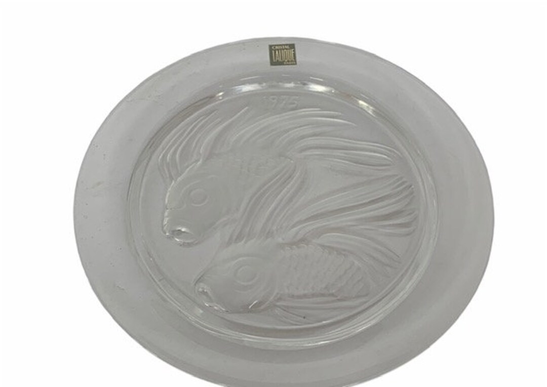 LALIQUE CRYSTAL GLASS Collectors Plate Cristal Paris Home Decor Gift ...