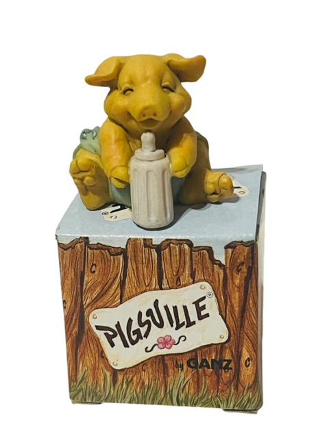 Pig Figurine Anthropomorphic Ganz Pigsville Piglet BOX Tonawanda NY Wee ...