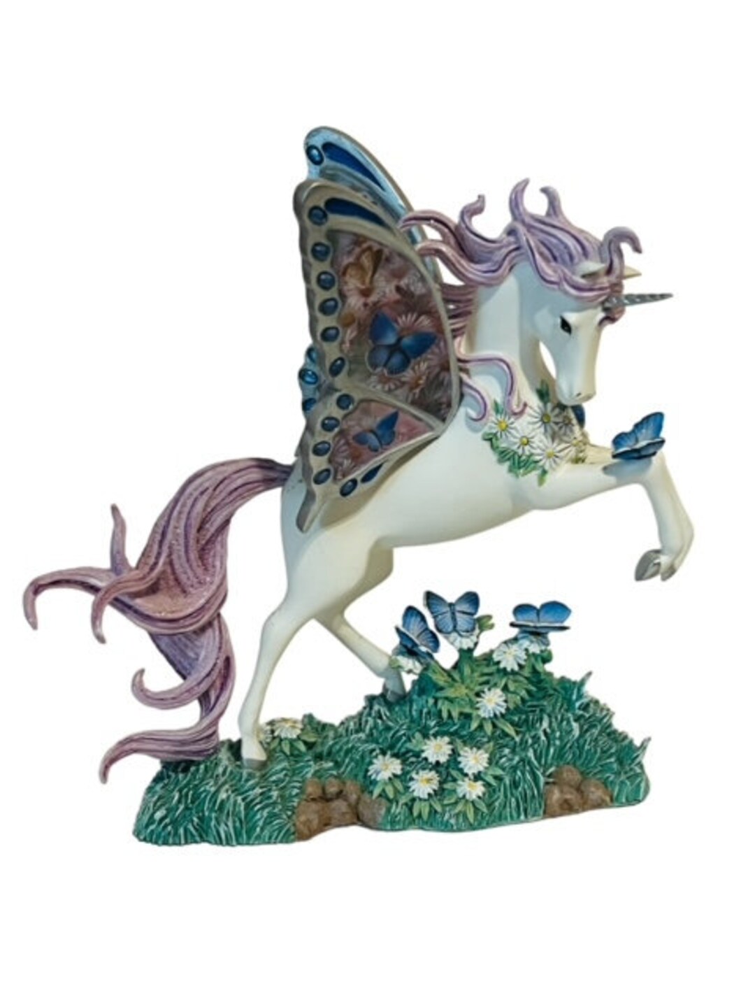 Unicorn Figurine Pegasus Hamilton Collection Flights Fancy Luminous ...