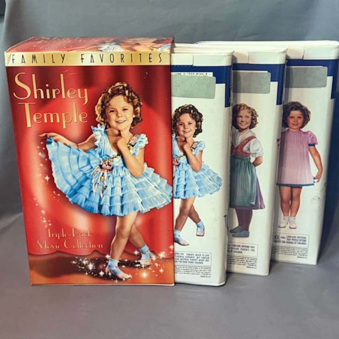Shirley Temple VHS Tape Triple-pack Movie Collection Curly Top Heidi ...