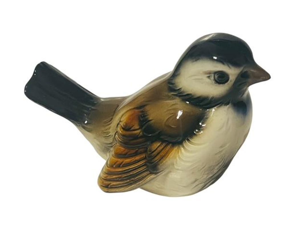 Bird Figurine Vtg Sculpture Goebel Hummel Western Germany W Chickadee ...