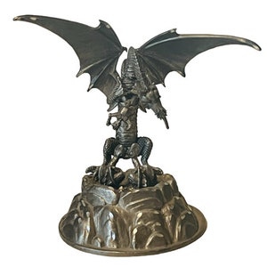 Pewter Dragon Figurine Magic Wizard Spoontiques Rawcliffe SIGNED Tom ...