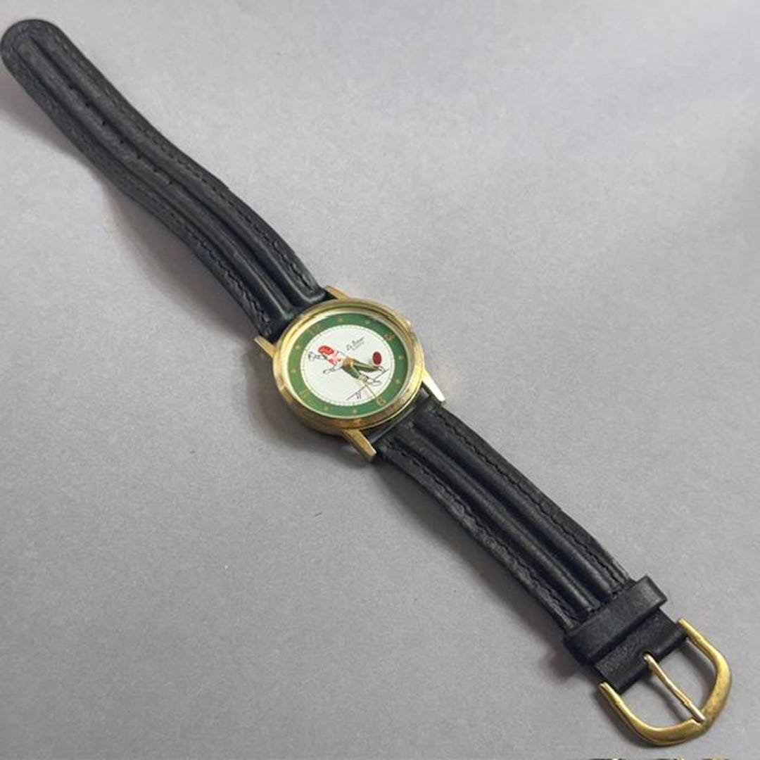 Vintage Le Baron Football Player Watch Wristwatch Gift Quartz Ball Dial ...