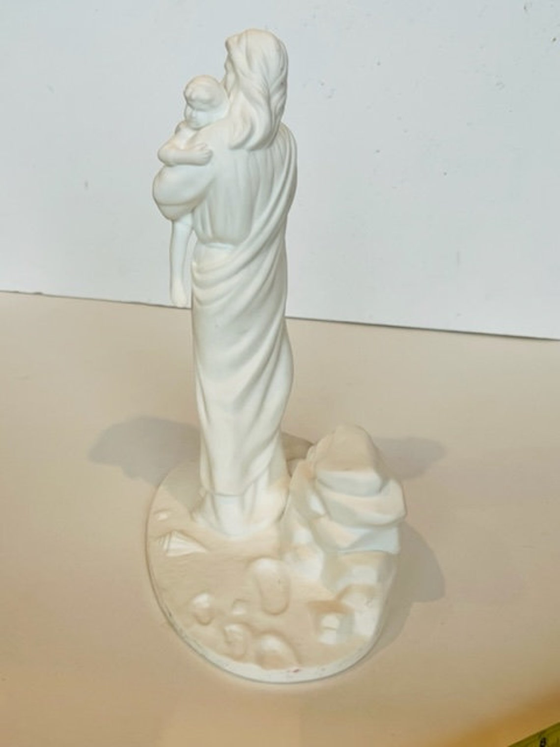 Jesus Christ Figurine Lenox Porcelain Footprints in Sand 1994 - Etsy