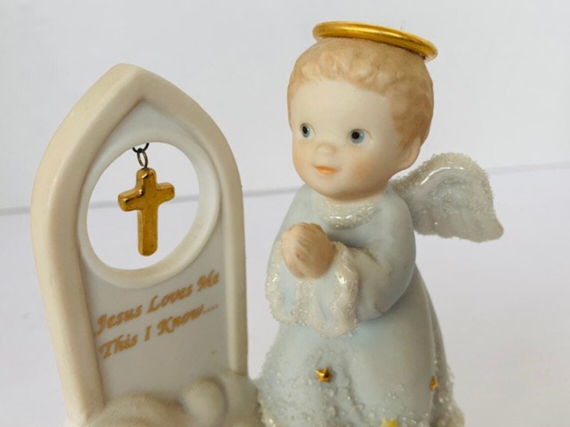ENESCO ANGEL FIGURINE 1997 Heavenly Kingdom Jesus Loves Me | Etsy