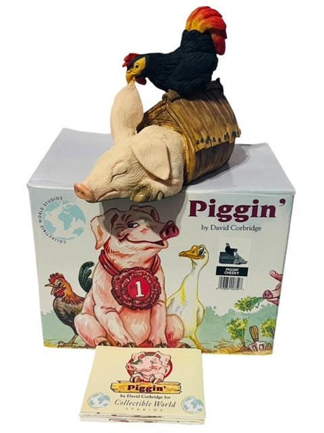 Pig Figurine Anthropomorphic Corbridge Piglet Flambro Piggin BOX Cheeky ...
