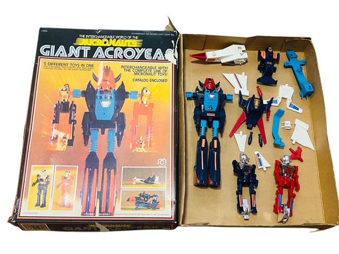 Giant Acroyear Micronauts Action Figure Vtg Robot 1977 Mego Set Box ...