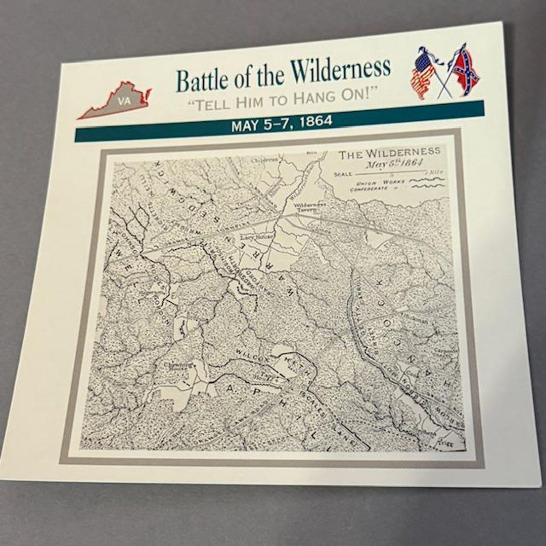 Vintage Civil War Card 1995 Atlas Military Battles Campaigns 1864 ...