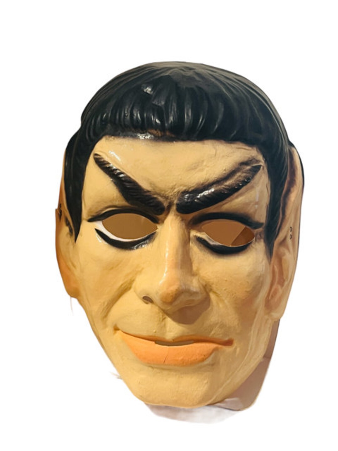 Star Trek Spock Halloween Costume Mask Vtg Ben Cooper 1976 Super Heroes ...