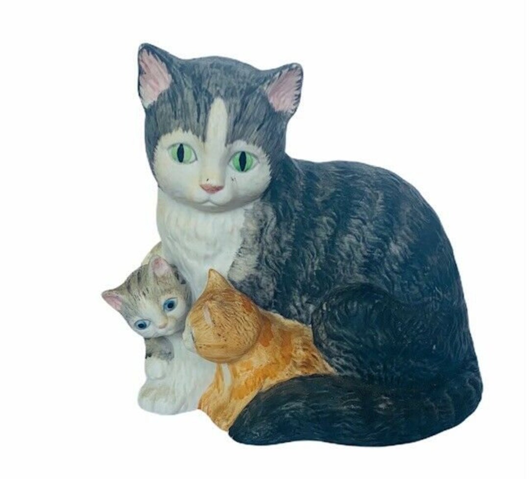 San Francisco Music Box Cat Kitten Figurine Beethoven Mozart Working ...