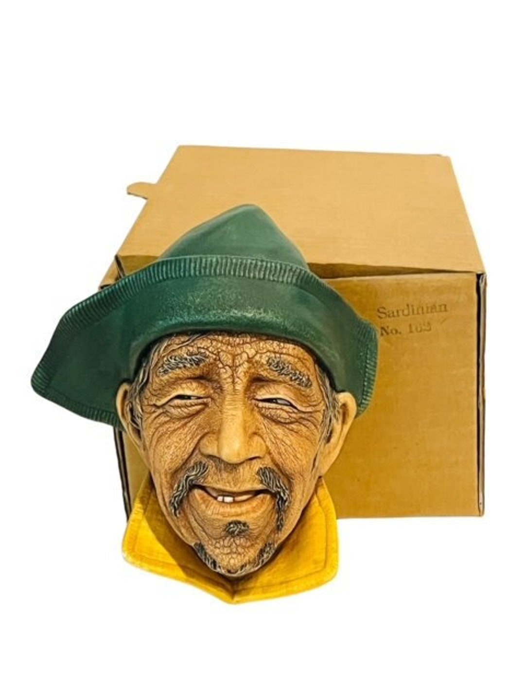 Bosson Chalkware Legend Face Figurine England Wall Bust Box 1961 ...