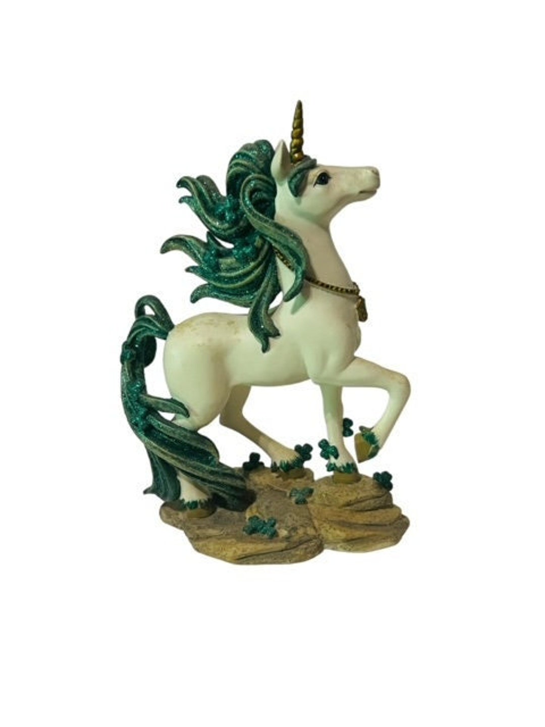 Unicorn Figurine Pegasus Hamilton Collection Emerald Isle St Patrick ...
