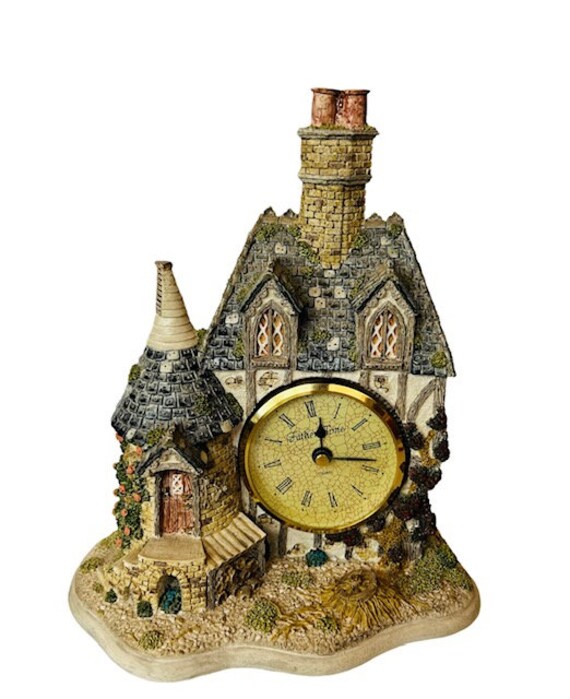 Father Time Cottage Mantel Clock Herbert Signed England - Etsy