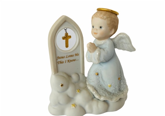 ENESCO ANGEL FIGURINE 1997 Heavenly Kingdom Jesus Loves Me | Etsy