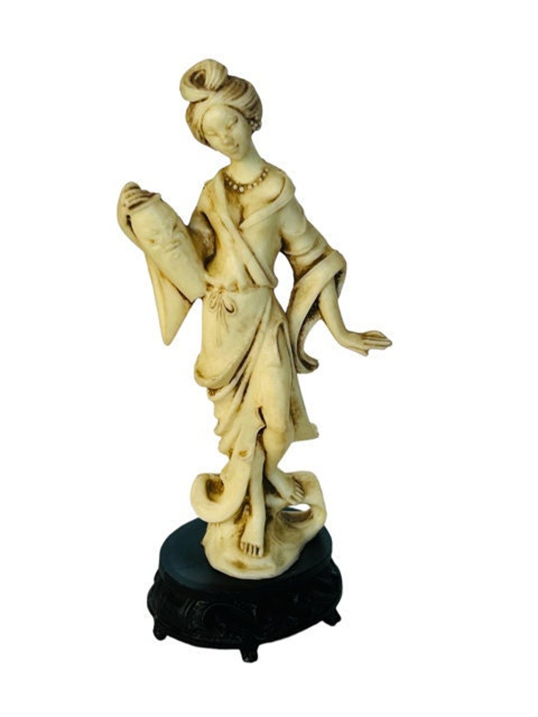 Roman Fontanini Depositato Italy Figurine Samurai Wu Tang Geisha Pot ...