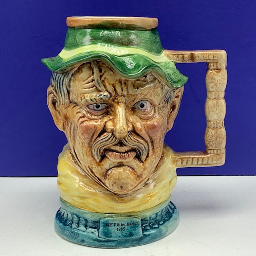 ROTTENBACH TOBY MUG Character Cup Wf 1985 Vintage Germany Vtg Face Bust ...