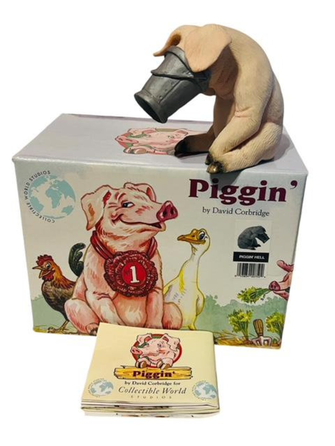 Pig Figurine Anthropomorphic Corbridge Piglet Flambro Piggin BOX Hell ...