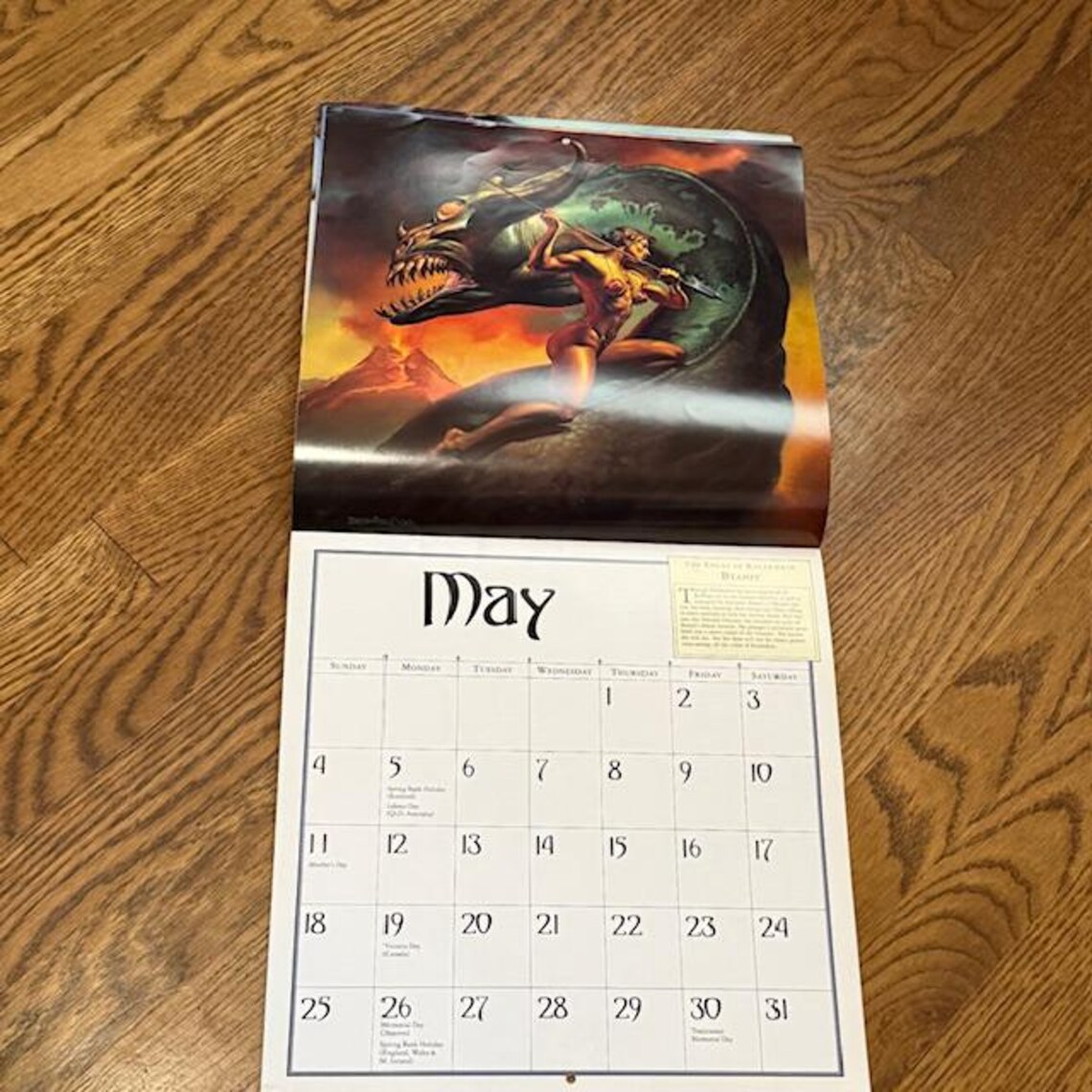 Vintage Boris Vallejo 1997 Calendar Domuta Simvar Mala Susat Tlini ...