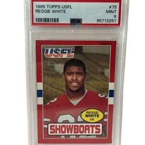 Reggie White Rookie Card RC 1985 Topps USFL Sp PSA 9 Showboats 75 Hof ...