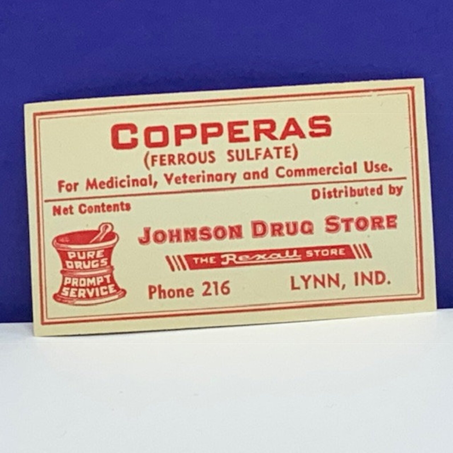 VINTAGE DRUG STORE Label Vintage 1930s Ephemera Paper Pharmacy ...