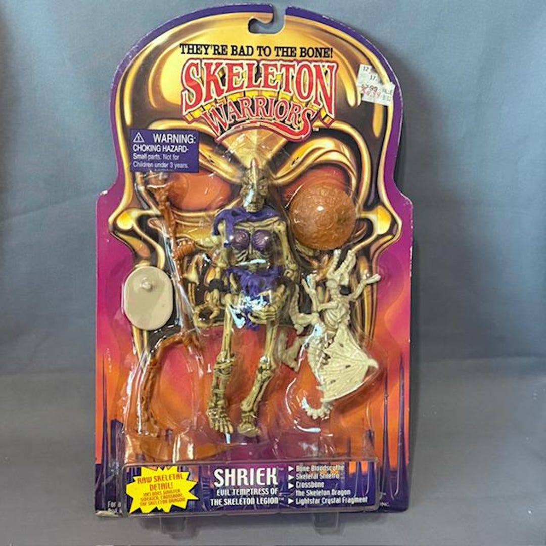 Vintage Shriek Skeleton Warriors Action Figure 1994 Playmates MOC ...