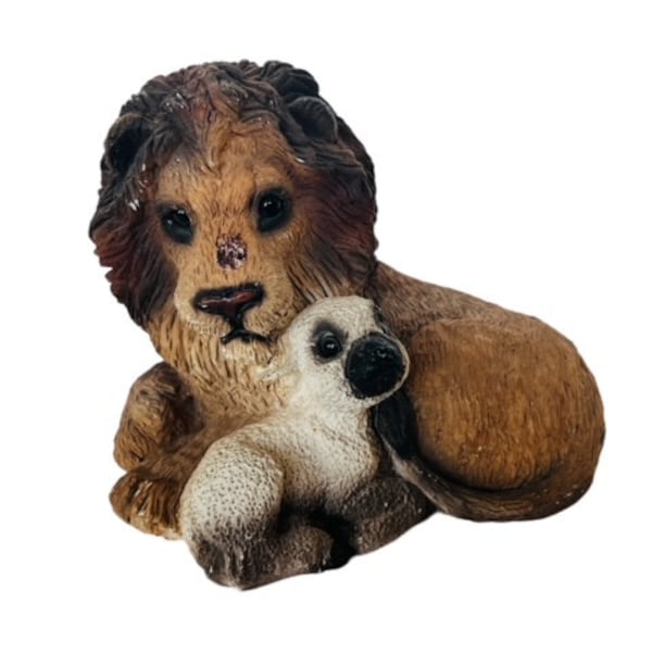 Lion and Lamb Figurine - Etsy