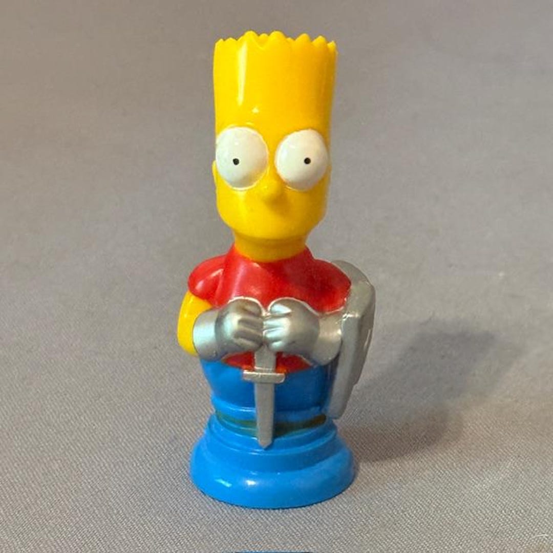 Vintage the Simpsons Figure 3D Chess Set Piece Board Game Part 1992 ...
