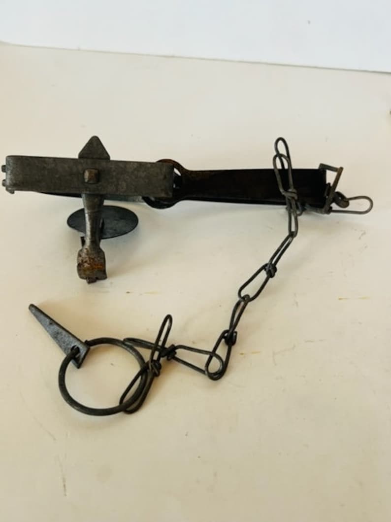 Antique Animal Trap Vtg Cast Iron Rodent Mouse Mice Hunting USA Oneida ...