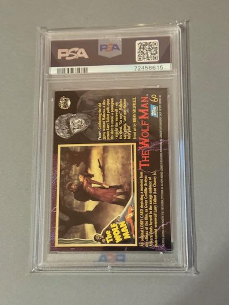 Universal Monsters Illustrated Trading Card PSA 9 Wolfman Gypsy Boris ...