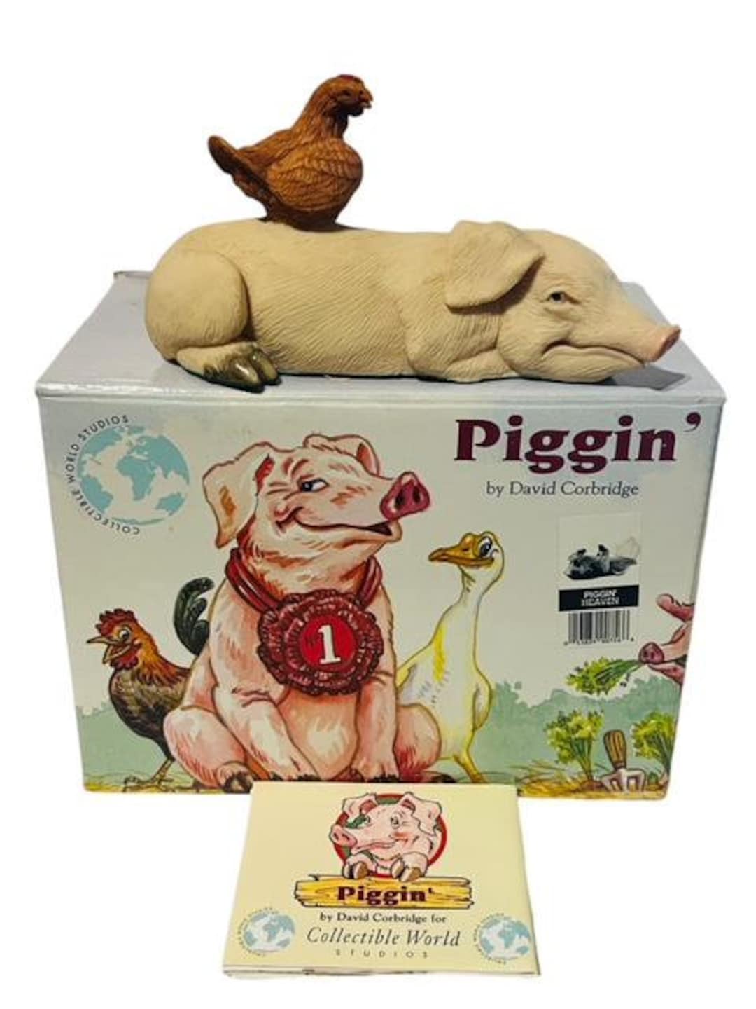 Pig Figurine Anthropomorphic Corbridge Piglet Flambro Piggin BOX ...