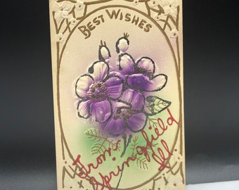 Best Wishes Postcard - Etsy