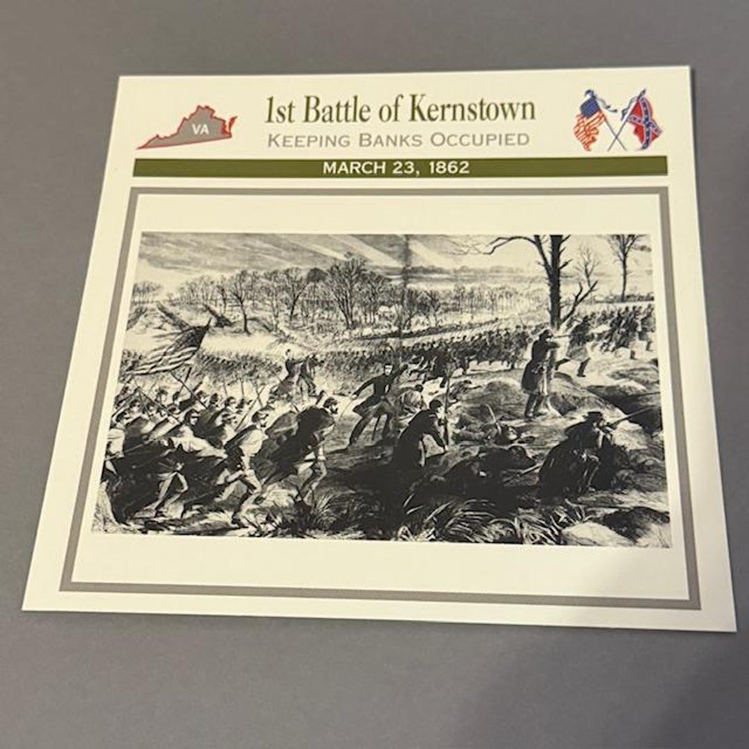 Vintage Civil War Card 1995 Atlas Military Battles Campaigns Kernstown ...