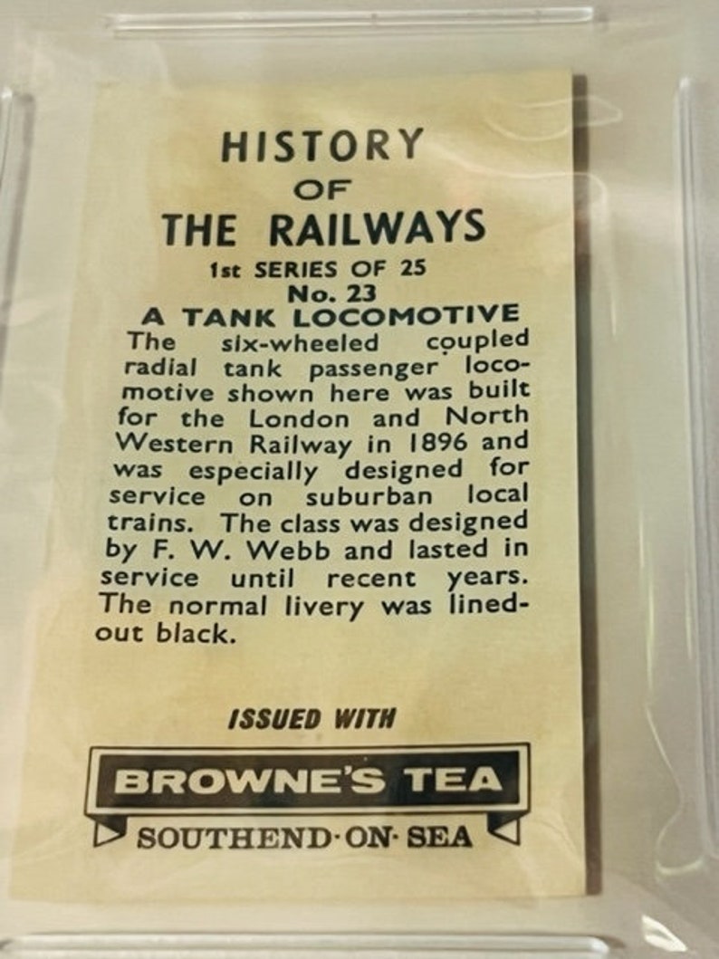 History of Railways 1964 Browne's Tea Tank Locomotive PSA | Etsy