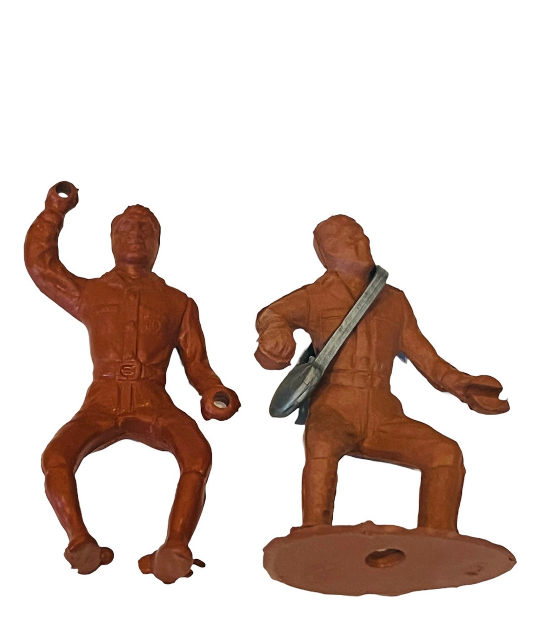 MPC Ring Hand BROWN Army Men Toy Soldier Plastic Military Figure Vtg ...