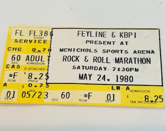1980 Concert Ticket - Etsy