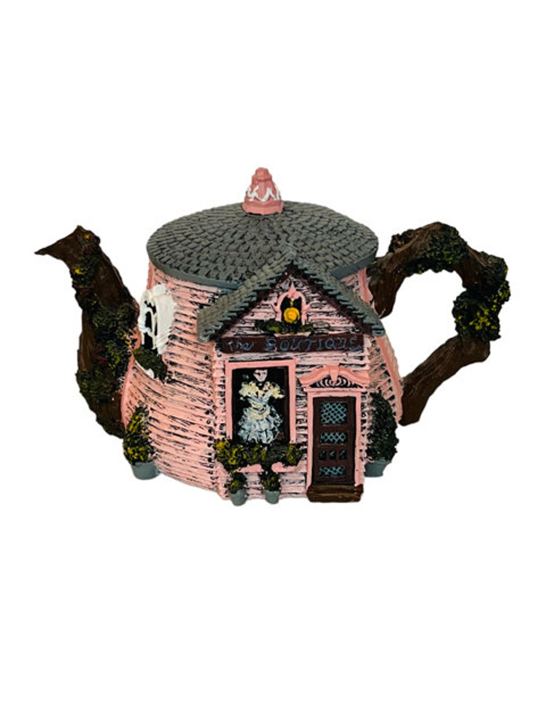 Hometown Teapot Cottage House Figurine Tea Pot Home Town Boutique Store ...
