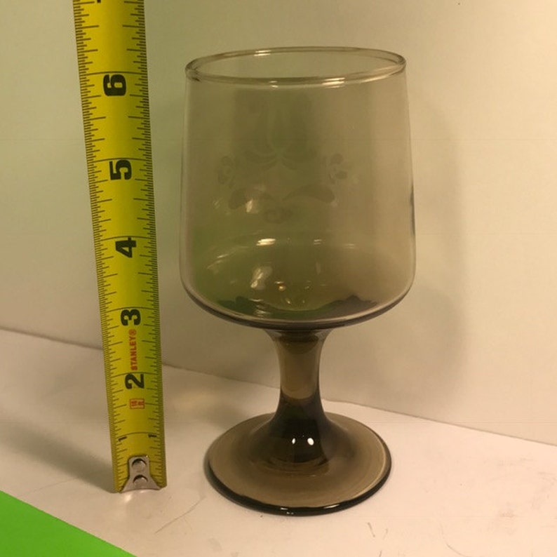 ANTIQUE TIARA GLASSWARE Wineglass Whickey Glass Amber Tinted - Etsy